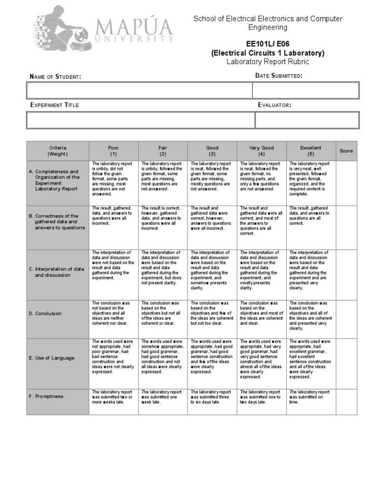 Rubric EE | PDF | Word | Grammar