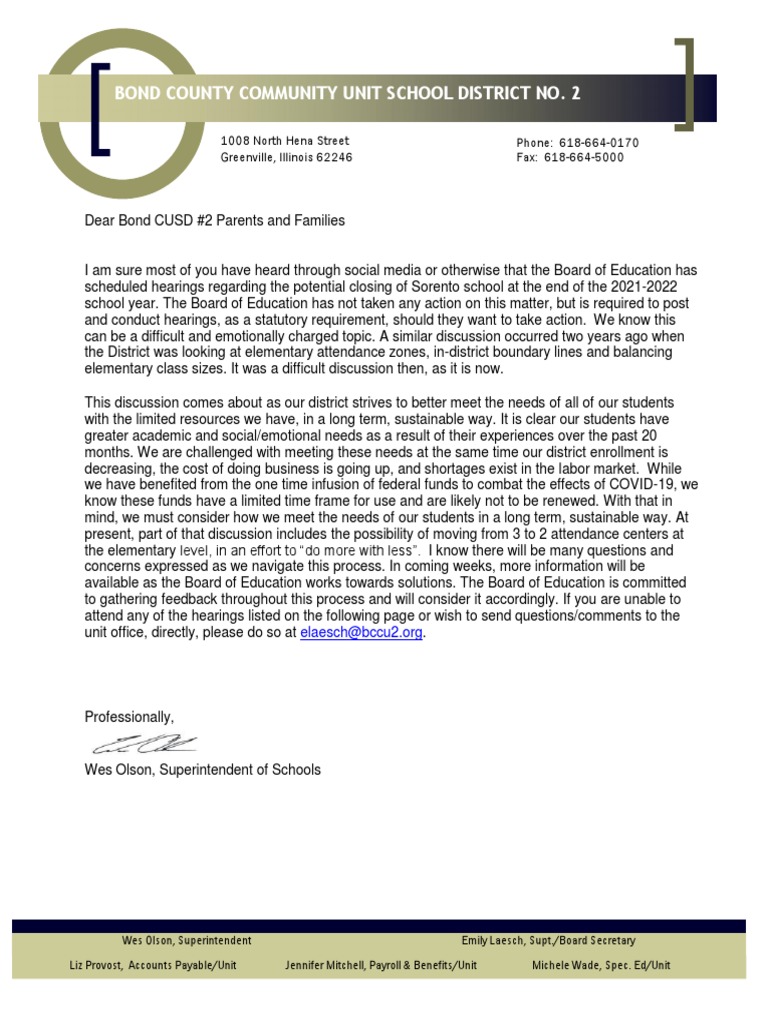 Bond County Community Unit School District No. 2 | PDF