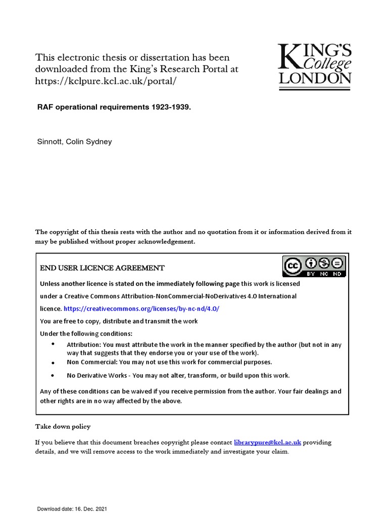 RAF Operational Requirements 1923-1939 | PDF | Fighter Aircraft | Bomber