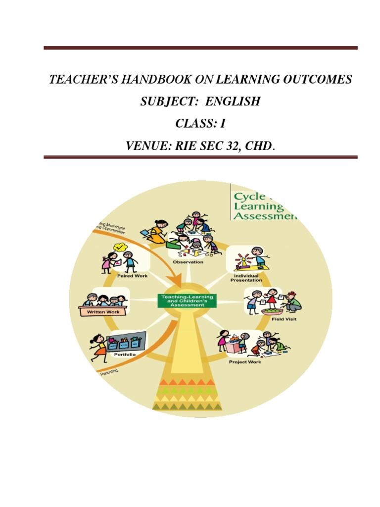 Teacher'S Handbook On Learning Outcomes Subject: English Class: I Venue ...