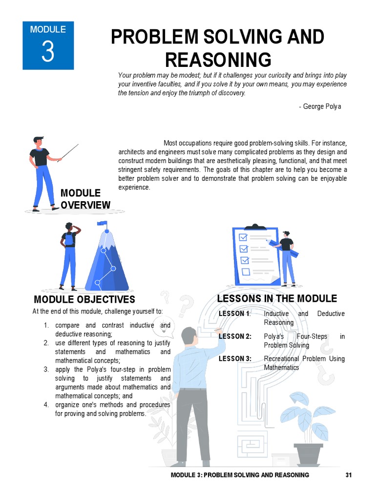 Module 3 Problem Solving and Reasoning | PDF | Inductive Reasoning | Deductive Reasoning