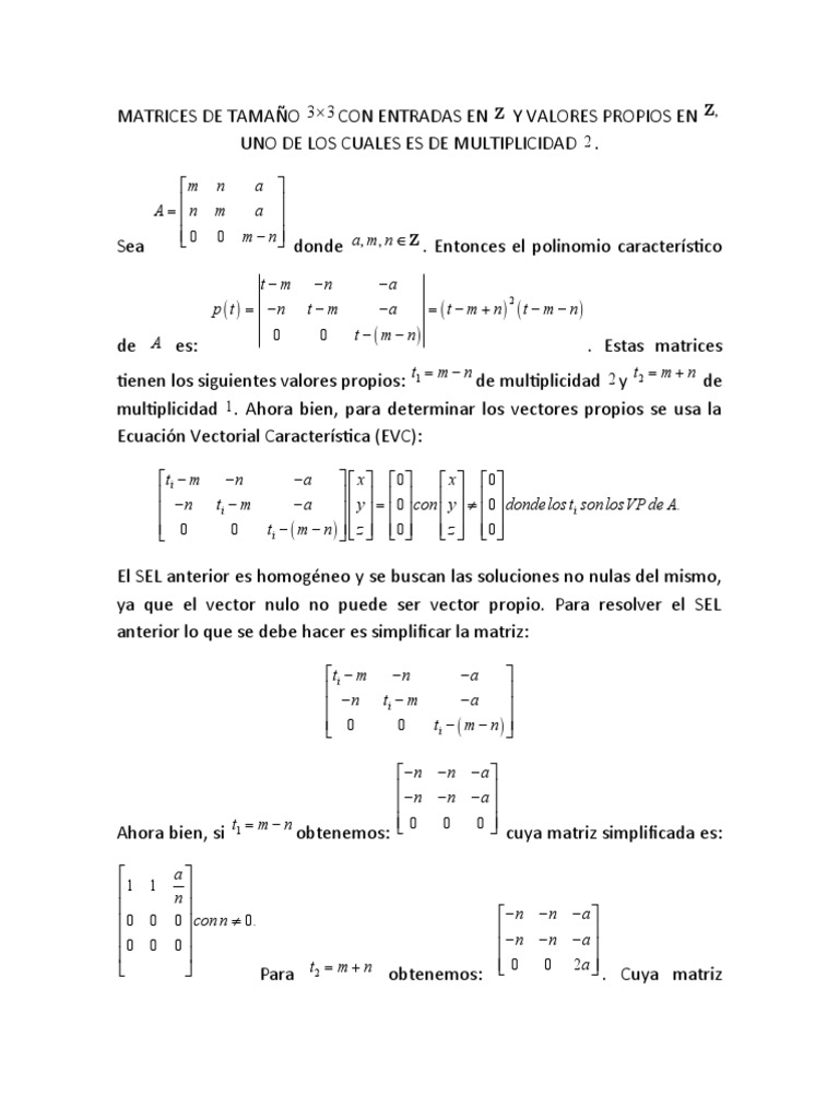 Matrices 3x3 Con VP | PDF | Matriz (Matemáticas) | Relaciones matematicas
