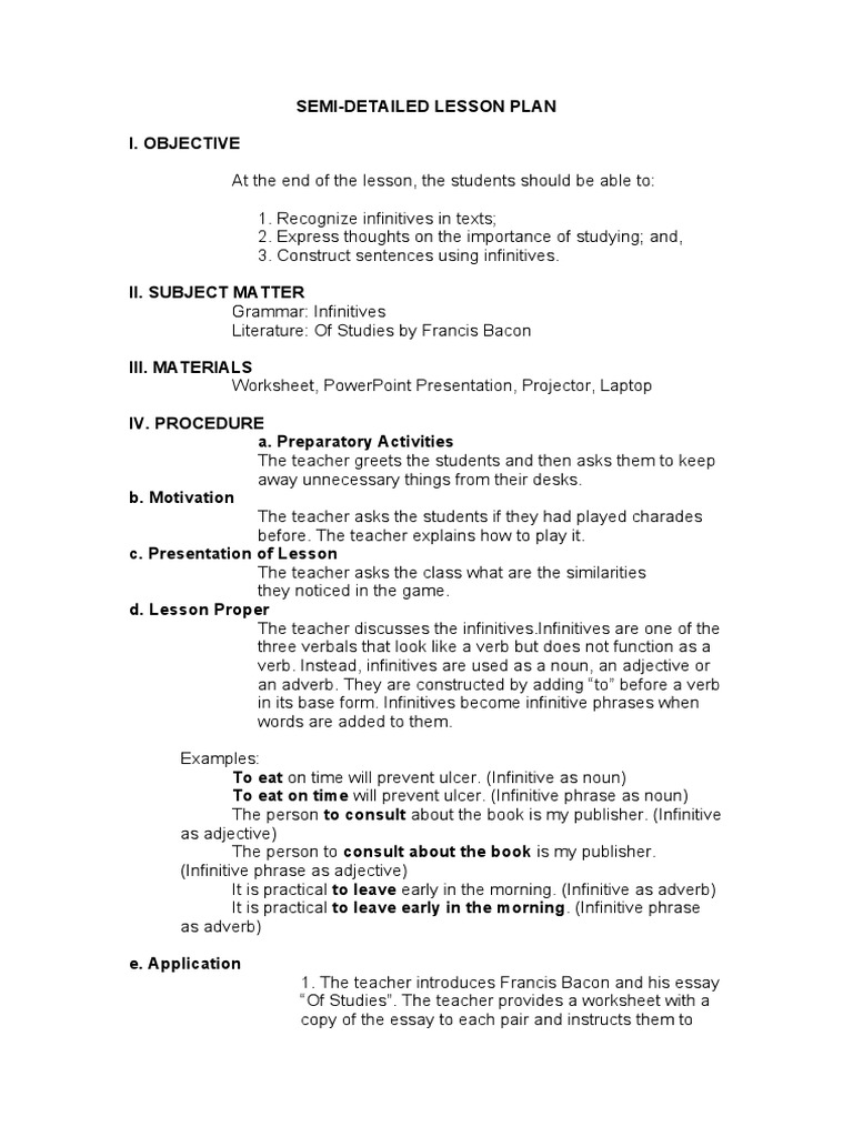 Infinitives Lesson for Students | PDF | Verb | Adverb