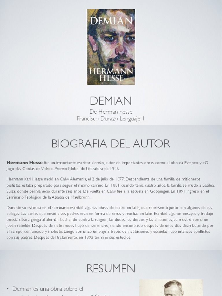DEMIAN | PDF | Hermann Hesse