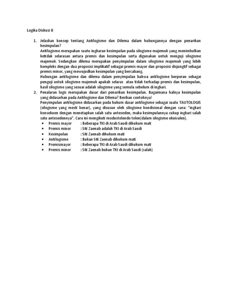 Logika Diskusi 8 | PDF
