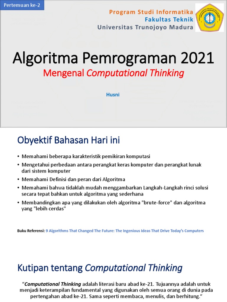 30-8-21 - 02. Mengenal Computational Thinking | PDF