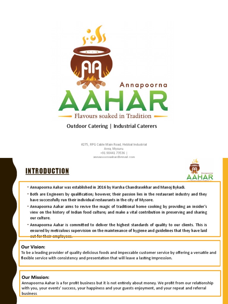 Industrial Catering Presentation | PDF | Indian Cuisine | Foods