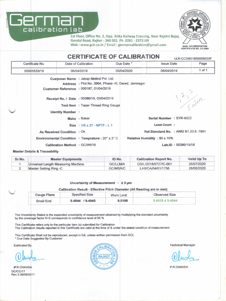 TRG 1-8 X 27 - NPTF | PDF