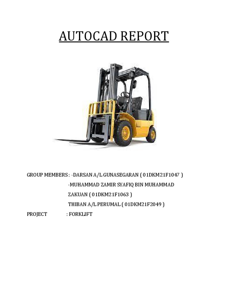 Autocad Report (Forklift) - 1 | PDF | Auto Cad | Computing