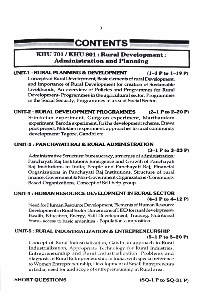 Rural Development: Concepts and Practices | PDF | Economies