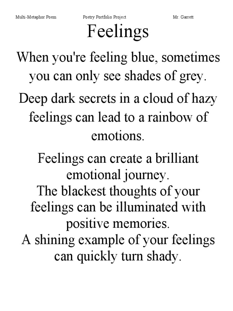 Poetry Portfolio for Students | PDF