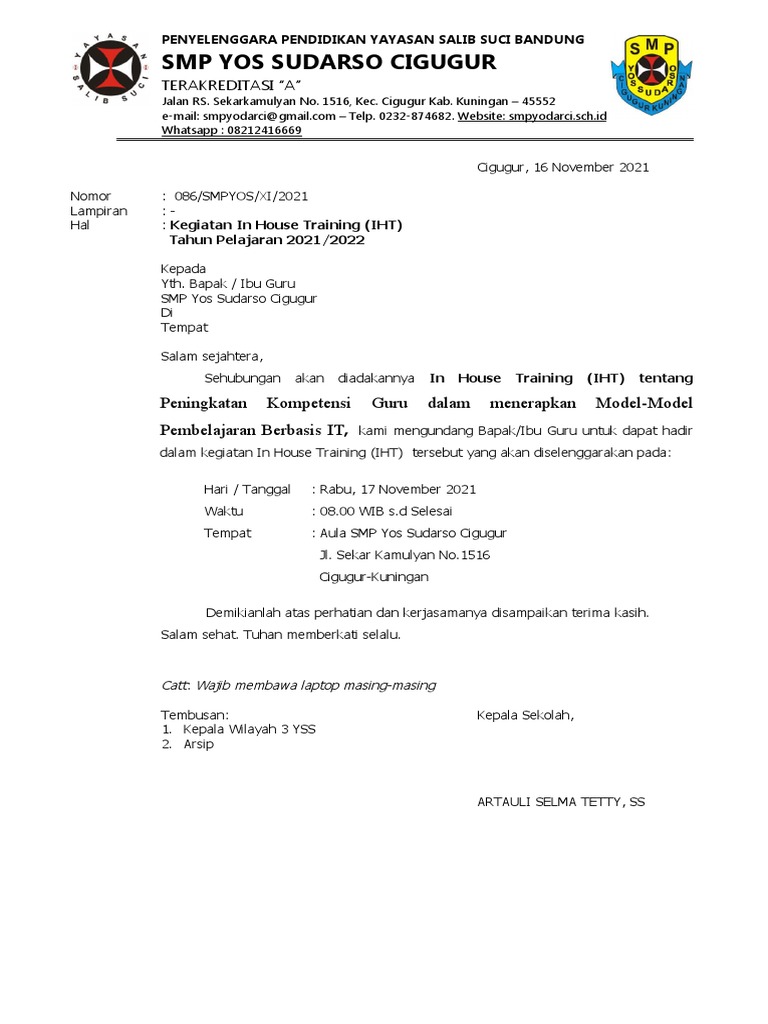 Surat Undangan IHT | PDF