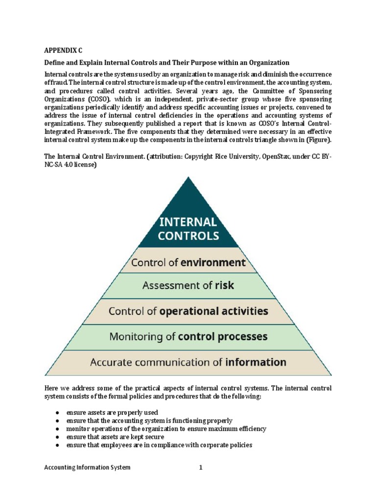 Internal Control Concepts | PDF | Internal Control | Sarbanes–Oxley Act