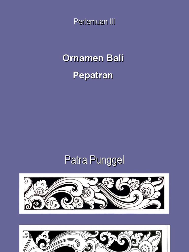 Ornamen Tradisional Bali | PDF