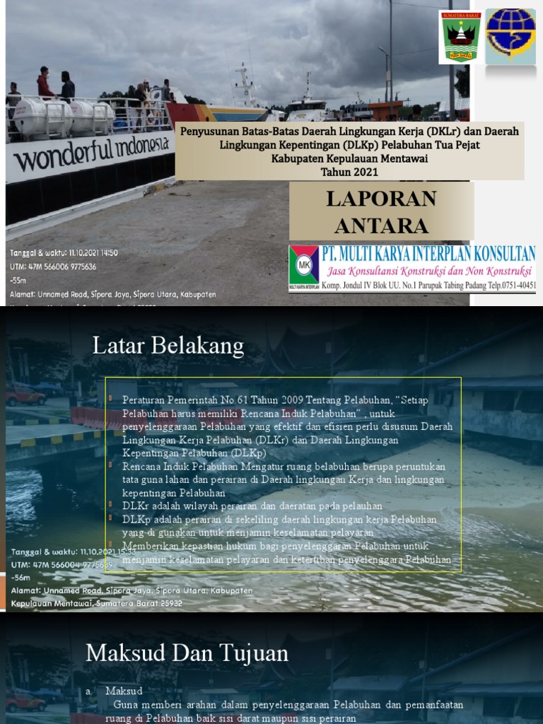 Laporan Antara DLKR Dan DLKP Pelabuhan Tua Pejat R2 | PDF