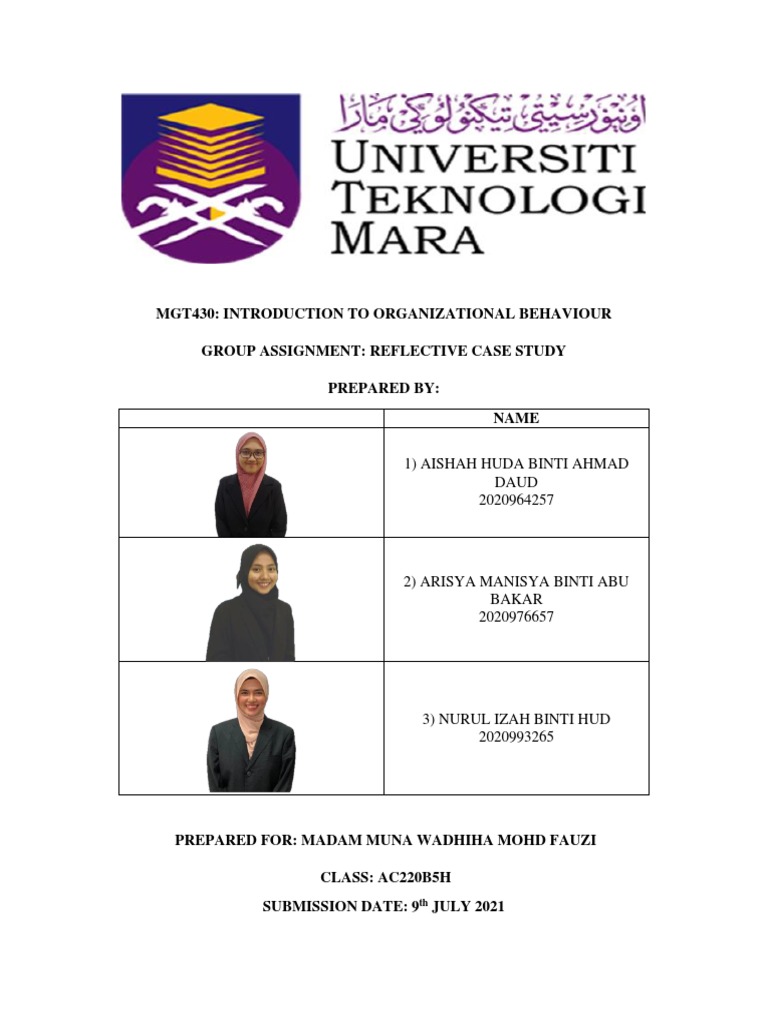 MGT430 - Reflective Case Study | PDF | Motivational | Motivation