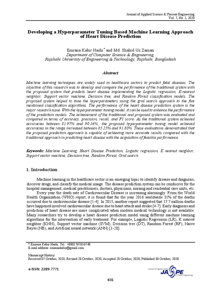 Developing A Hyperparameter Tuning Based Machine L | PDF | Machine Learning | Statistical ...