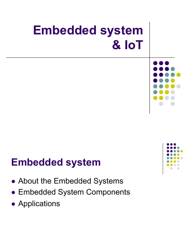 Embedded System & IoT | PDF | Embedded System | Central Processing Unit