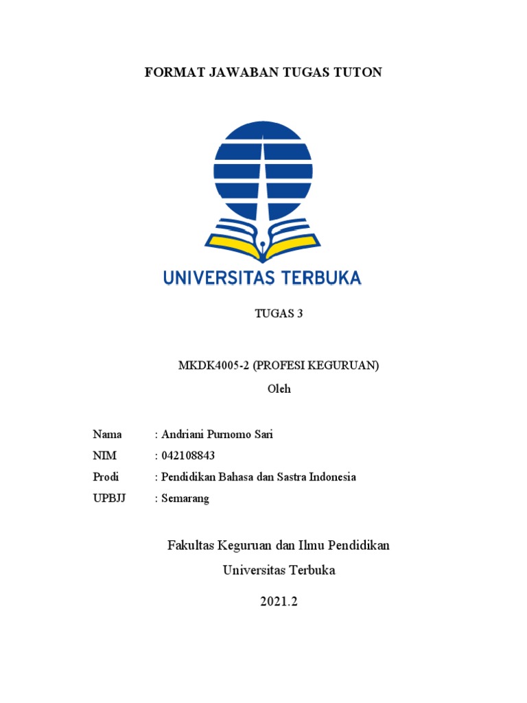 Format Jawaban Tugas | PDF