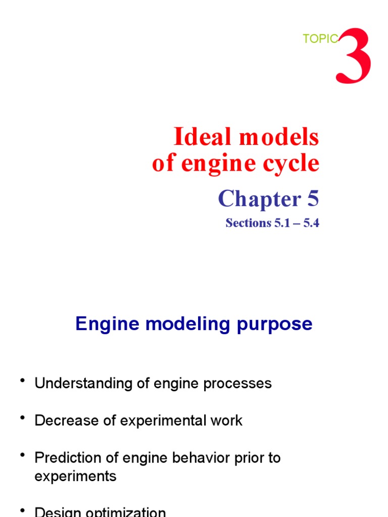 3 Ideal Models of Engine Cycles | PDF | Engines | Applied And Interdisciplinary Physics