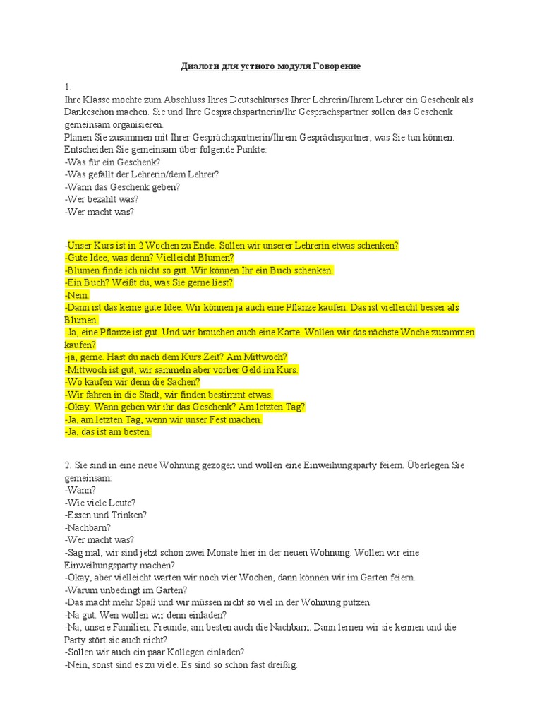 Dialog B1 | PDF