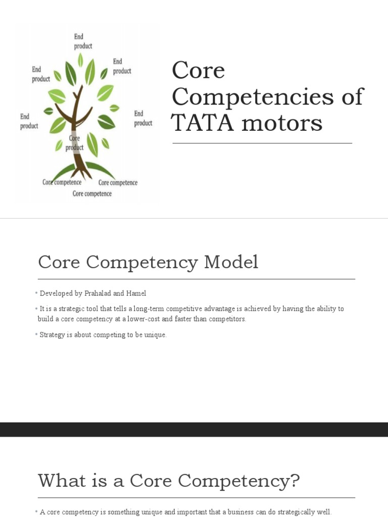 Core Competencies of TATA Motors | PDF