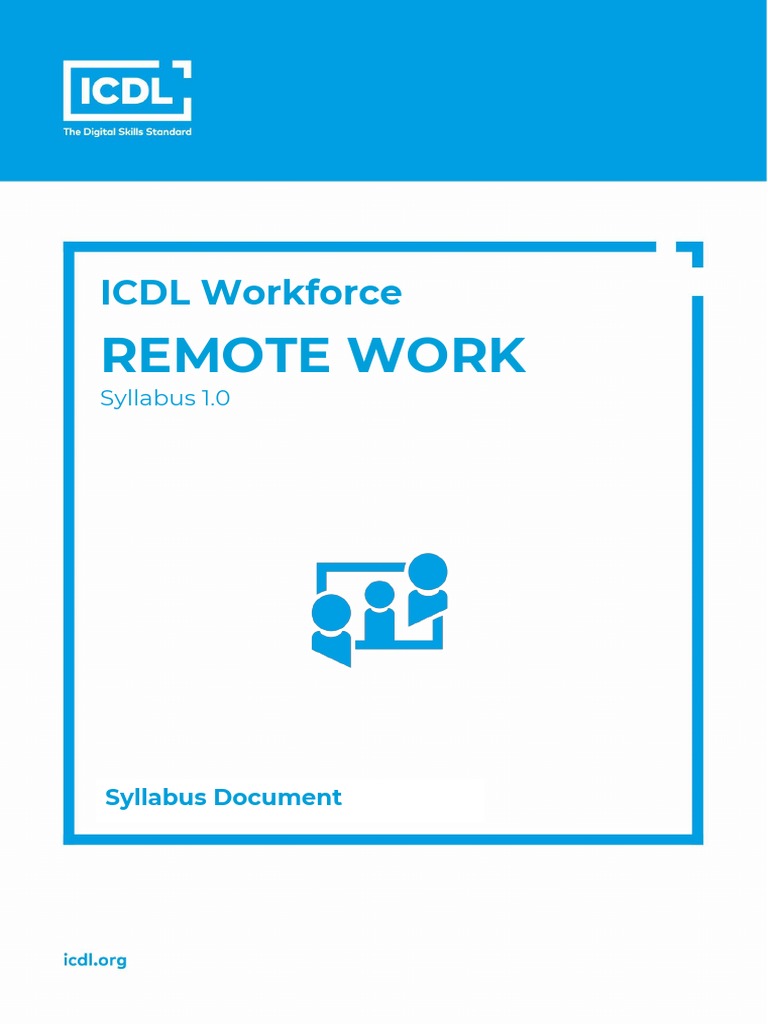 ICDL Remote Work Module Syllabus | PDF | Telecommuting | Online And Offline
