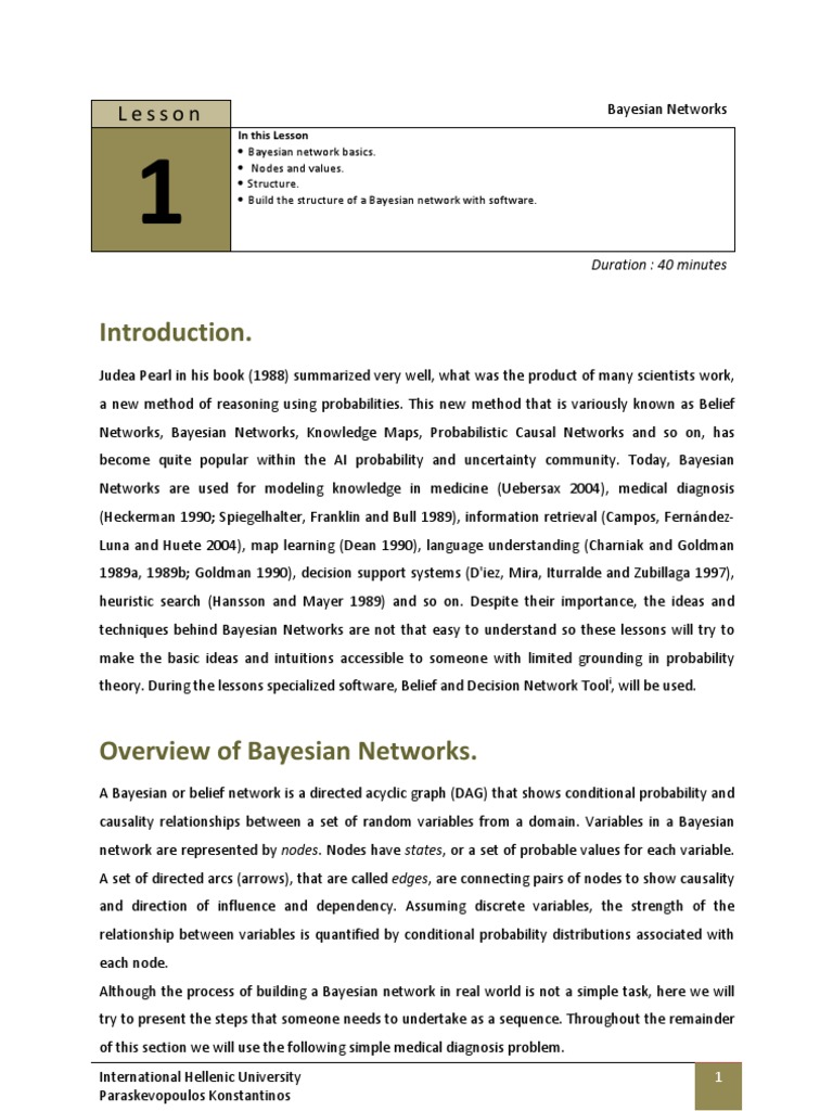 Bayesian Networks Exercise 1 | PDF | Bayesian Network | Cognitive Science