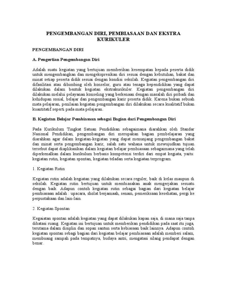 Pengembangan Diri | PDF