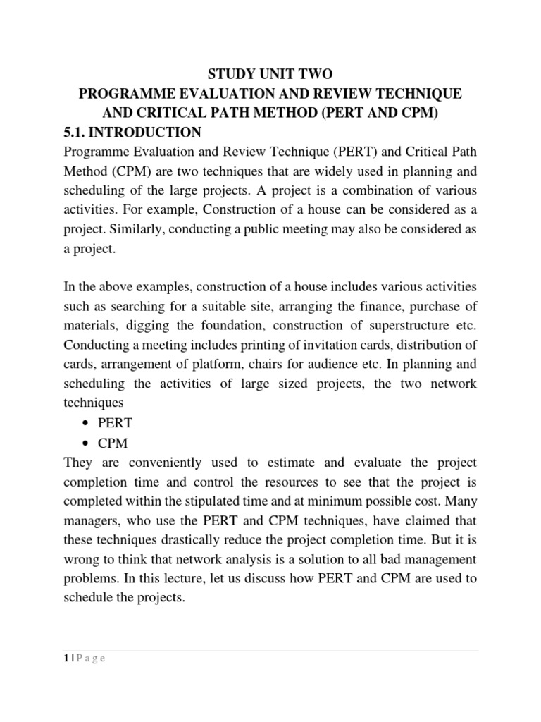 Lecture 3 - Pert CPM | PDF | Applied Mathematics | Analysis