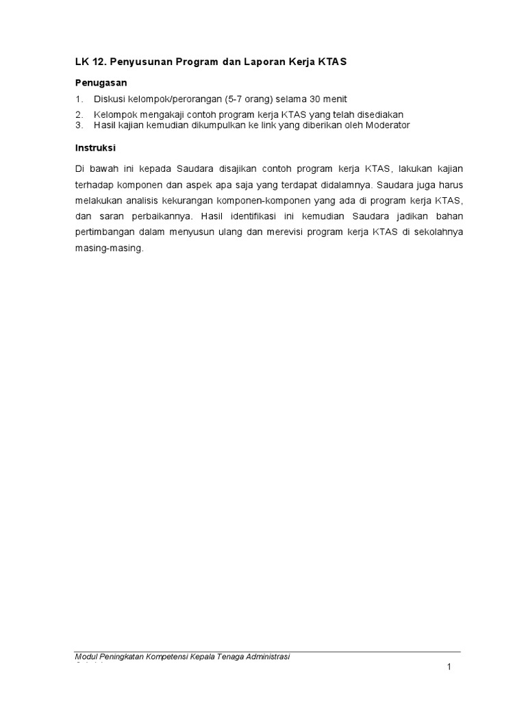 LK12 PPLK Tas | PDF | Kesehatan Holistik