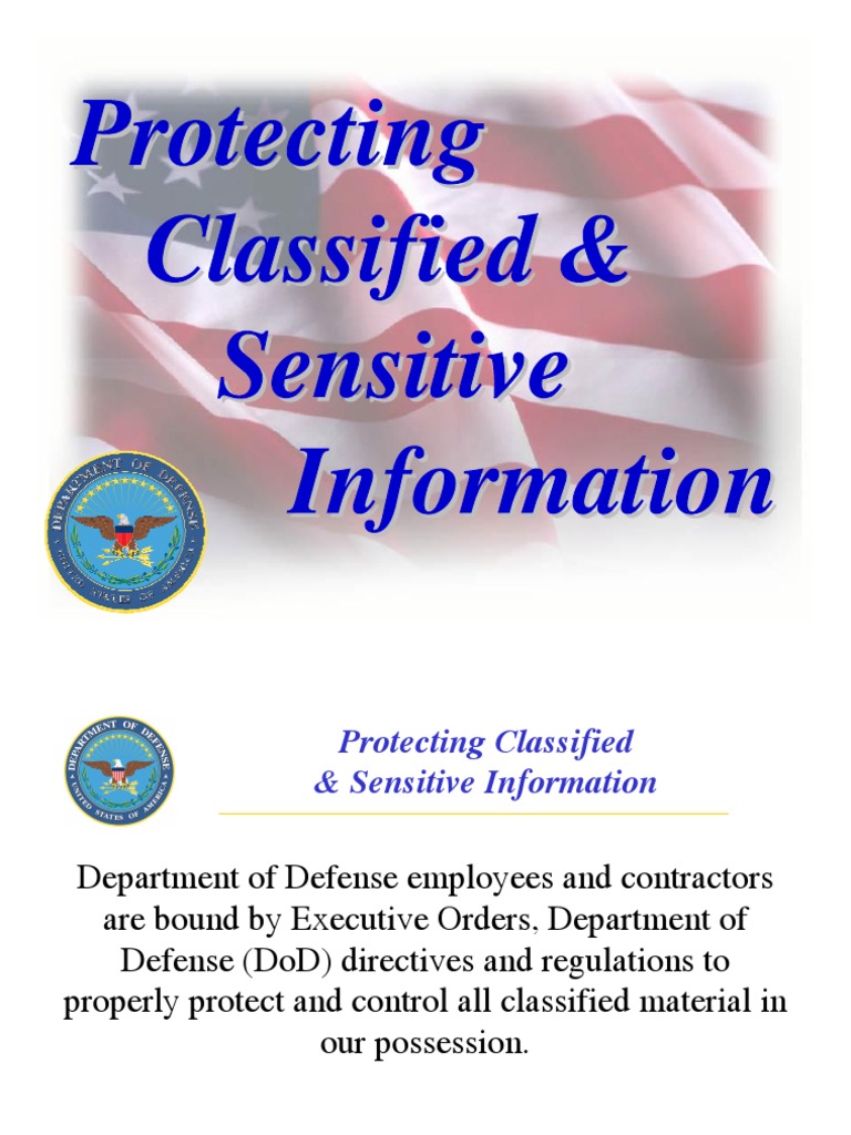 DoD Classified Info Guidelines | PDF | Classified Information ...