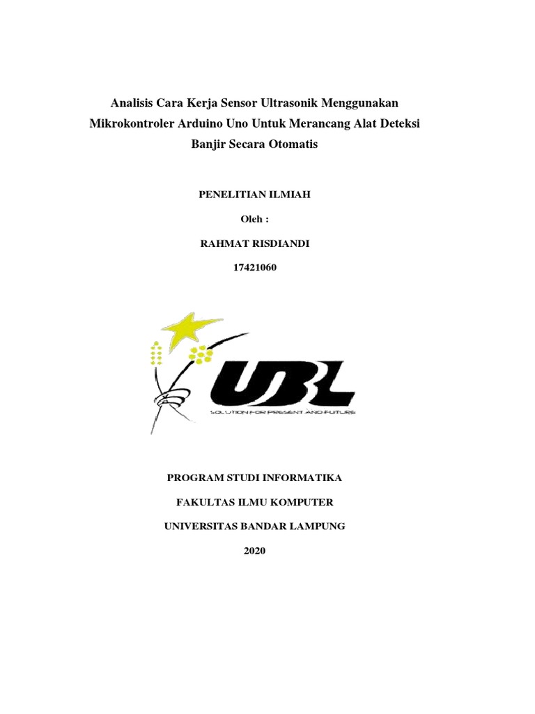 Analisis Cara Kerja Sensor Ultrasonik Menggunakan Mikrokontroler ...
