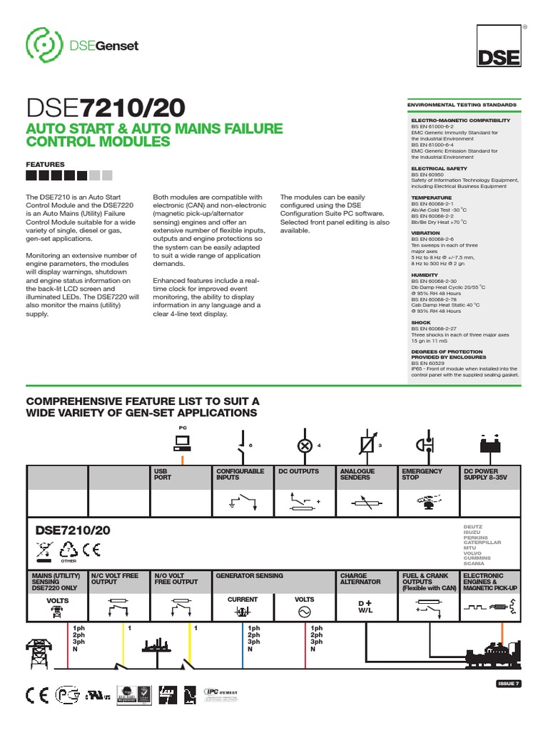 DSE 7220 Specs | PDF | Mains Electricity | Electronics