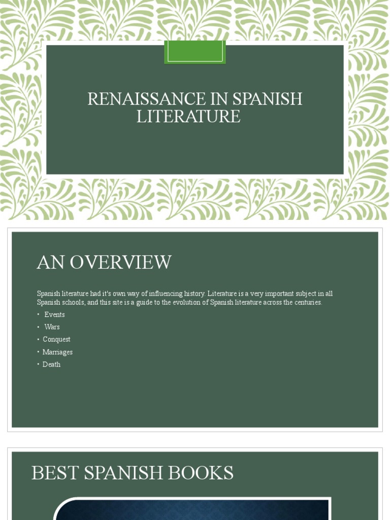 Renaissance in Spanish Literature | PDF | Don Quixote