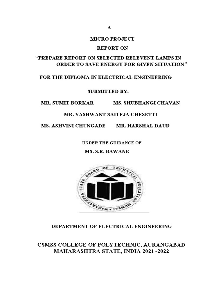 EE 5i IEB Project Report | PDF | Compact Fluorescent Lamp ...