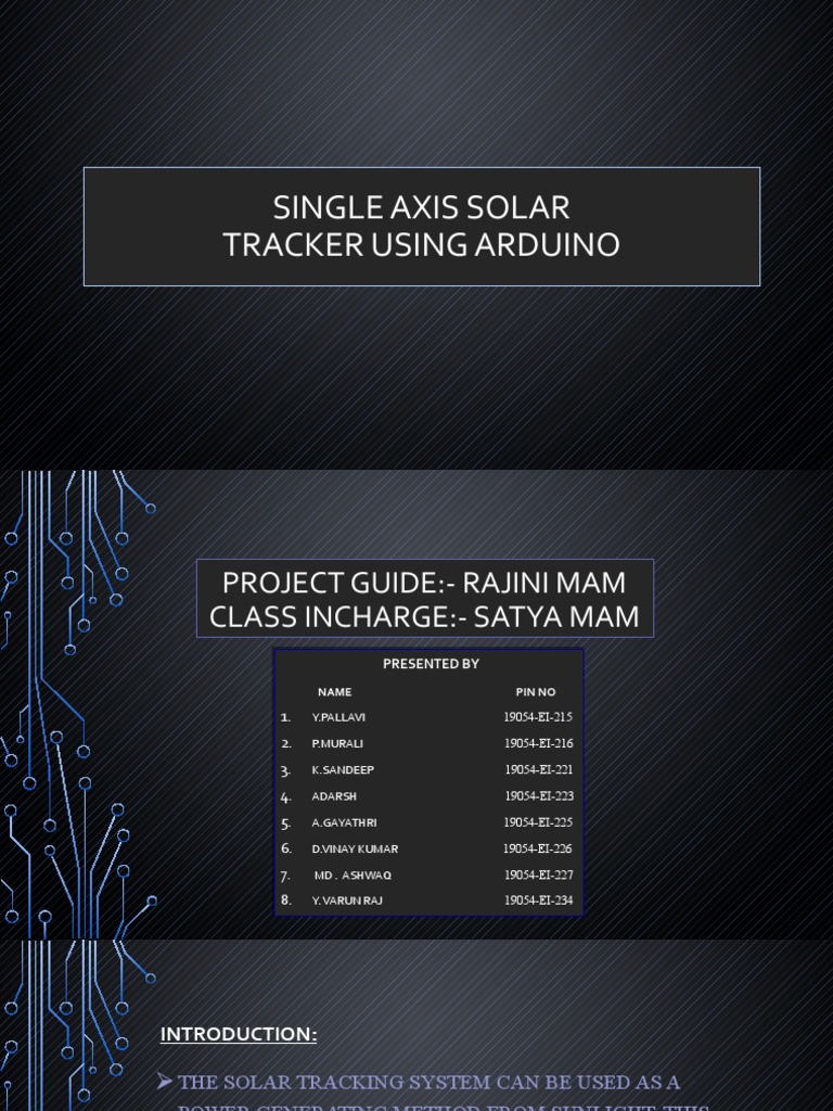 Single Axis Solar Tracker 2 | PDF | Solar Energy | Arduino