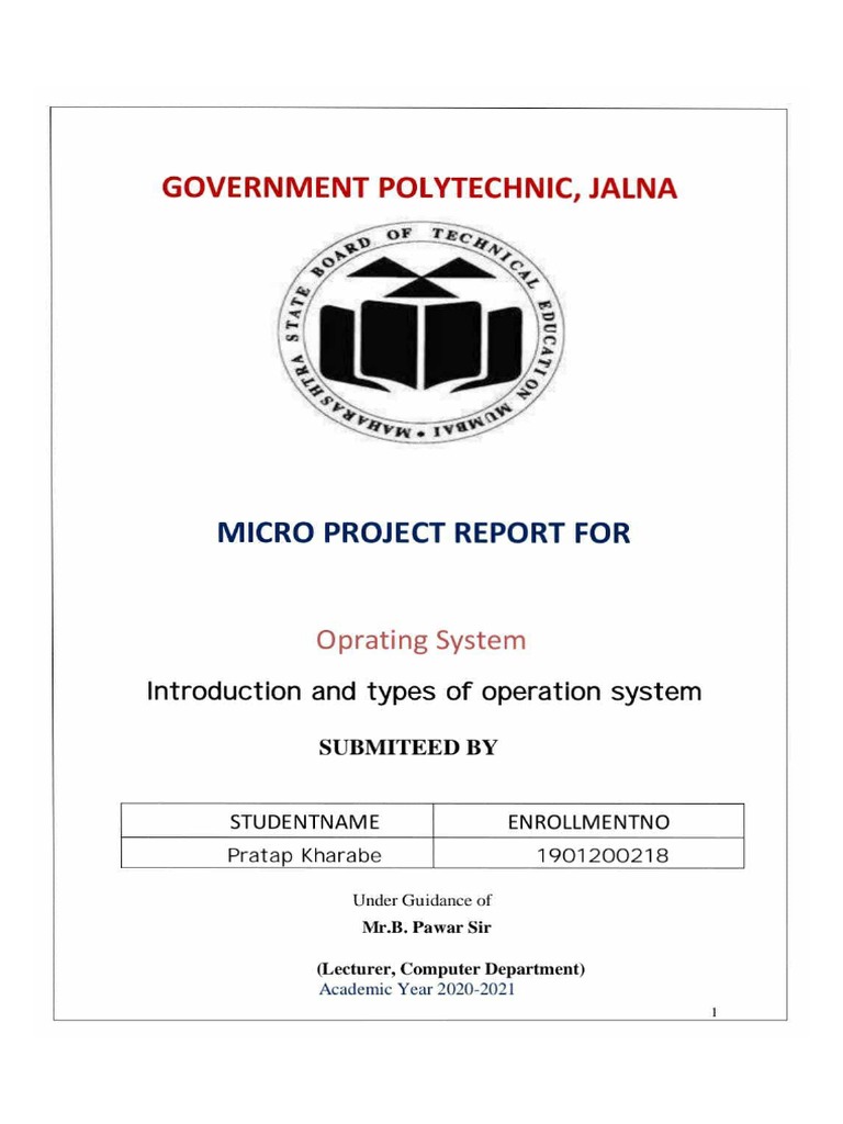 Operating System Micro Project | PDF