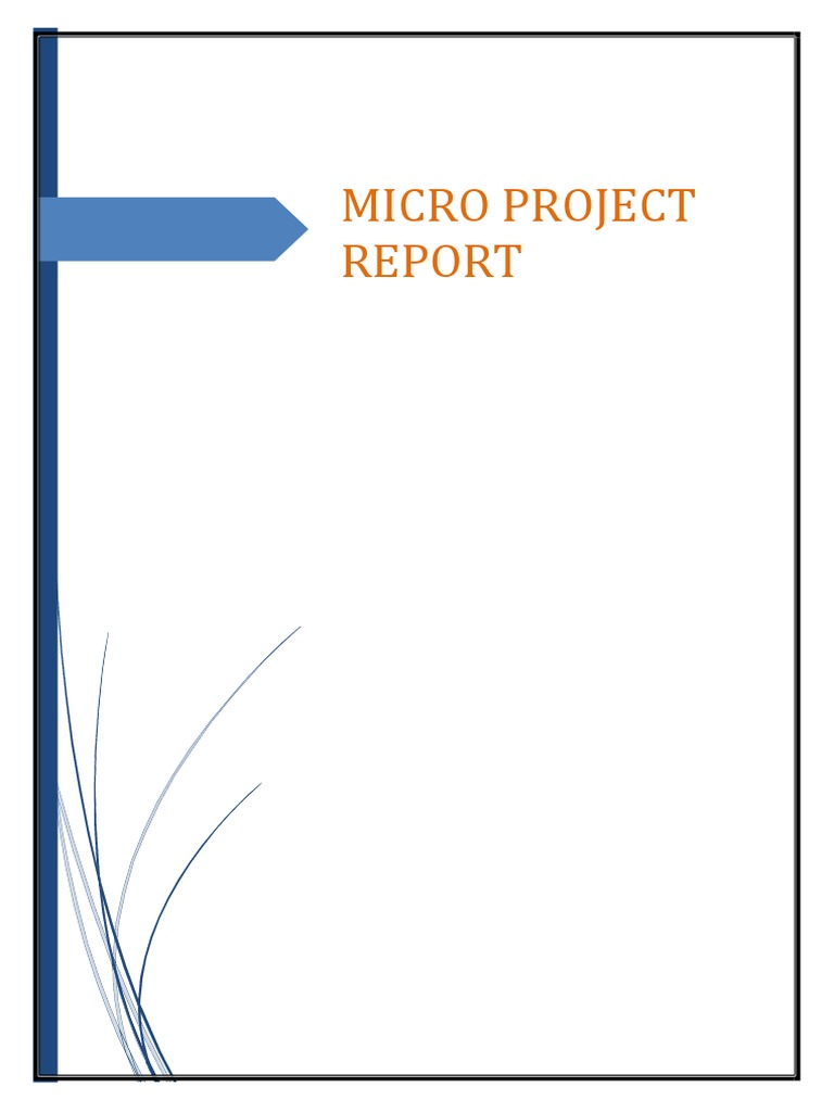 MIC Micro Project Report Format | PDF | Software | Information Age