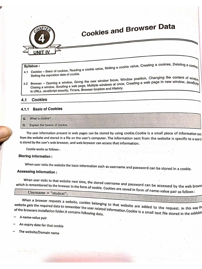 Css Unit 4 Cookies | PDF