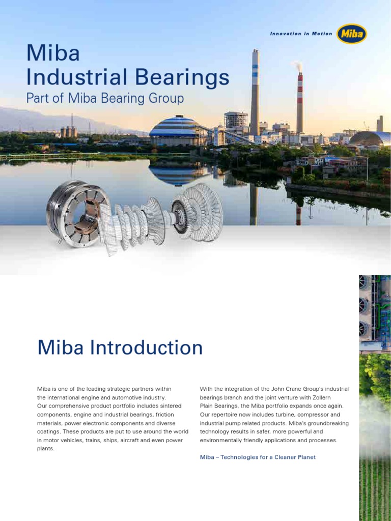 Miba Industrial Bearings: Part of Miba Bearing Group | PDF | Bearing ...