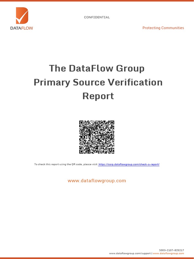 The Dataflow Group Primary Source Verification: Confidential | PDF ...