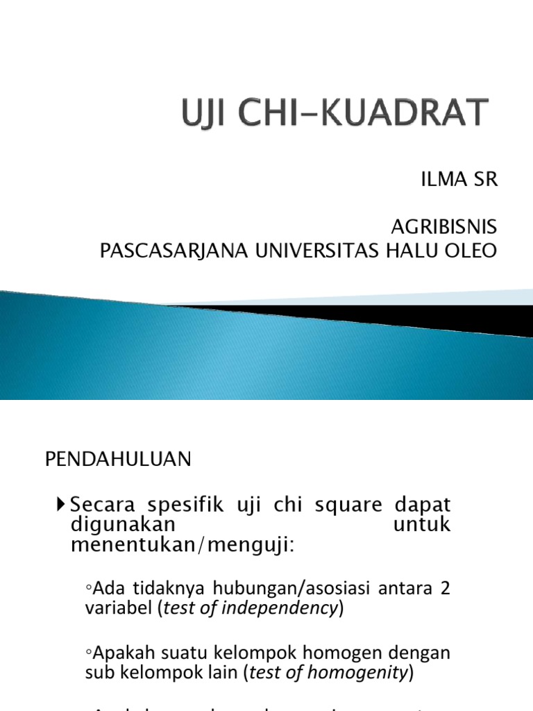 Uji Chi Kuadrat | PDF