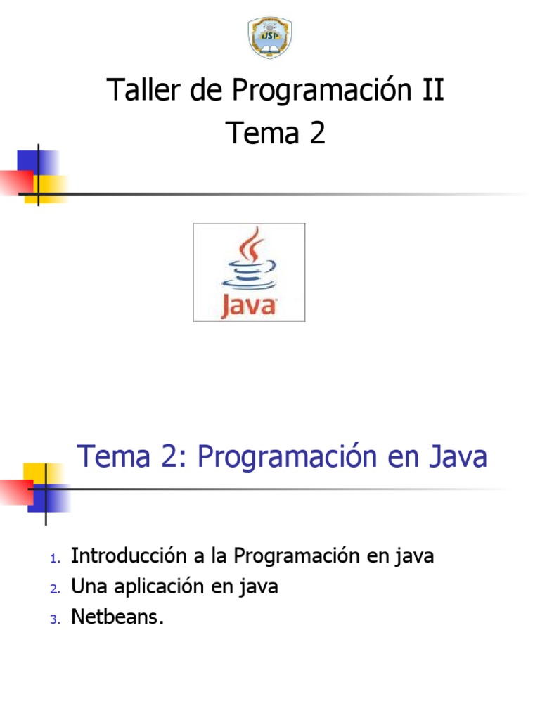 Introducción a Java y NetBeans | PDF | Java (lenguaje de programación ...