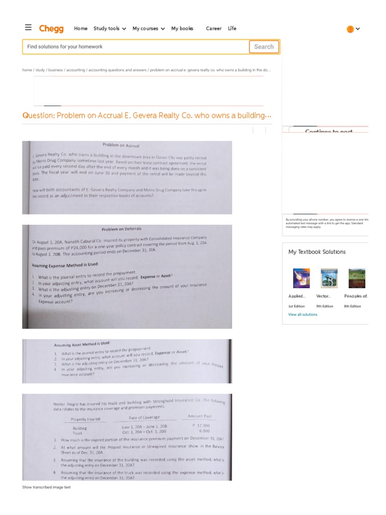 Question: Problem On Accrual E. Gevera Realty Co. Who Owns A Building ...