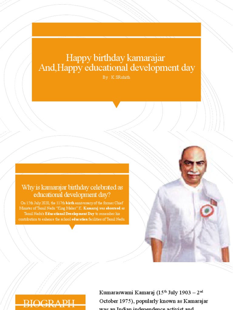 Kamarajar's Birthday and Legacy | PDF