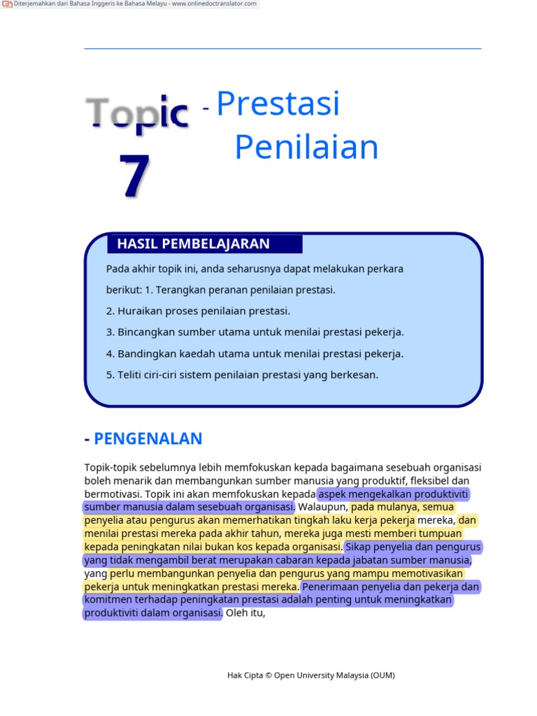 9.topic 7 - Performance Evaluation - En.ms | PDF