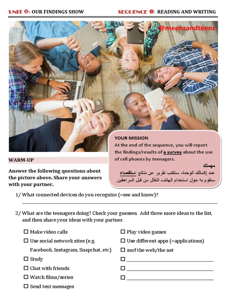 1as-Teen Use of Phone Survey | PDF | Text Messaging | Snapchat