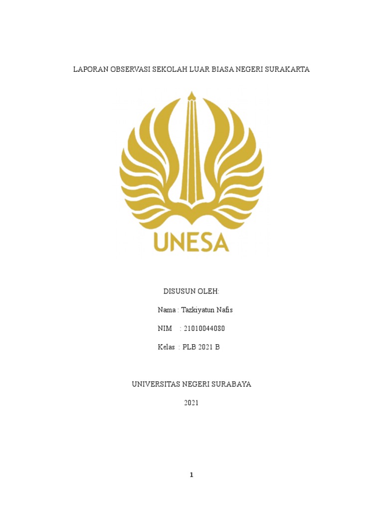 Laporan Observasi SLB | PDF