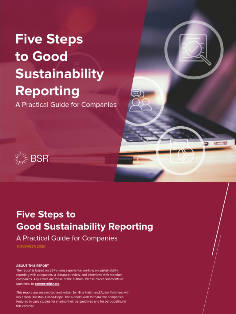 BSR Five Steps Good Sustainability Reporting | PDF | Sustainability ...